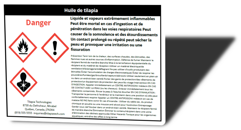 Logiciel de gestion SIMDUT (SGH) | Tilapia Technologies